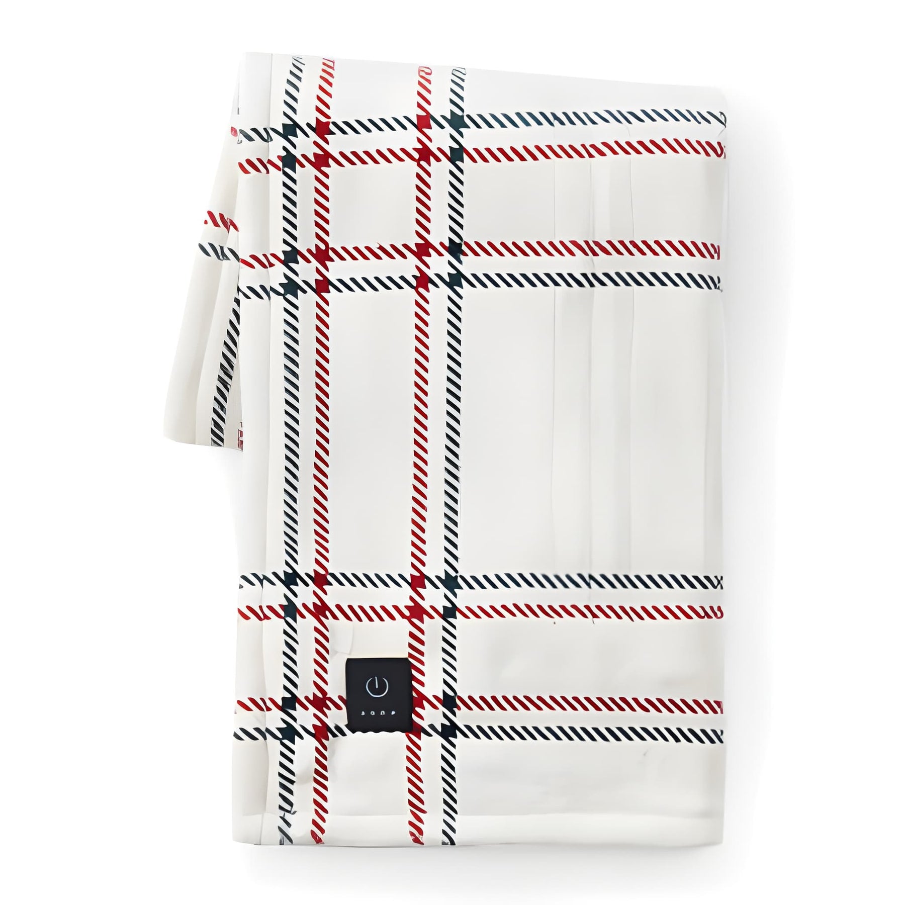 Brookstone Cozy Heated Plush Throw Holiday Windowpane