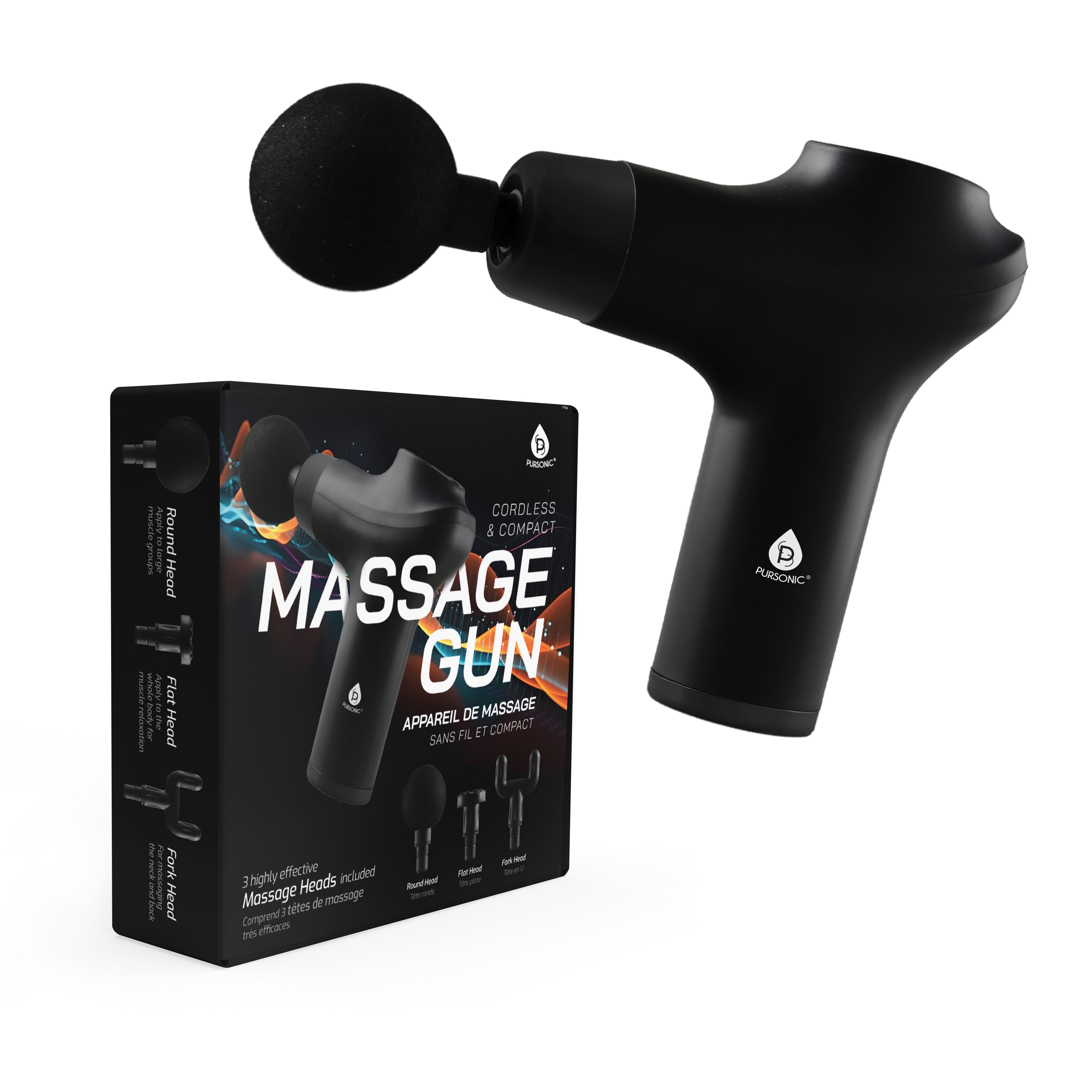 3 Speed Cordless & Rechargeable Professional Massage Gun – Brookstone