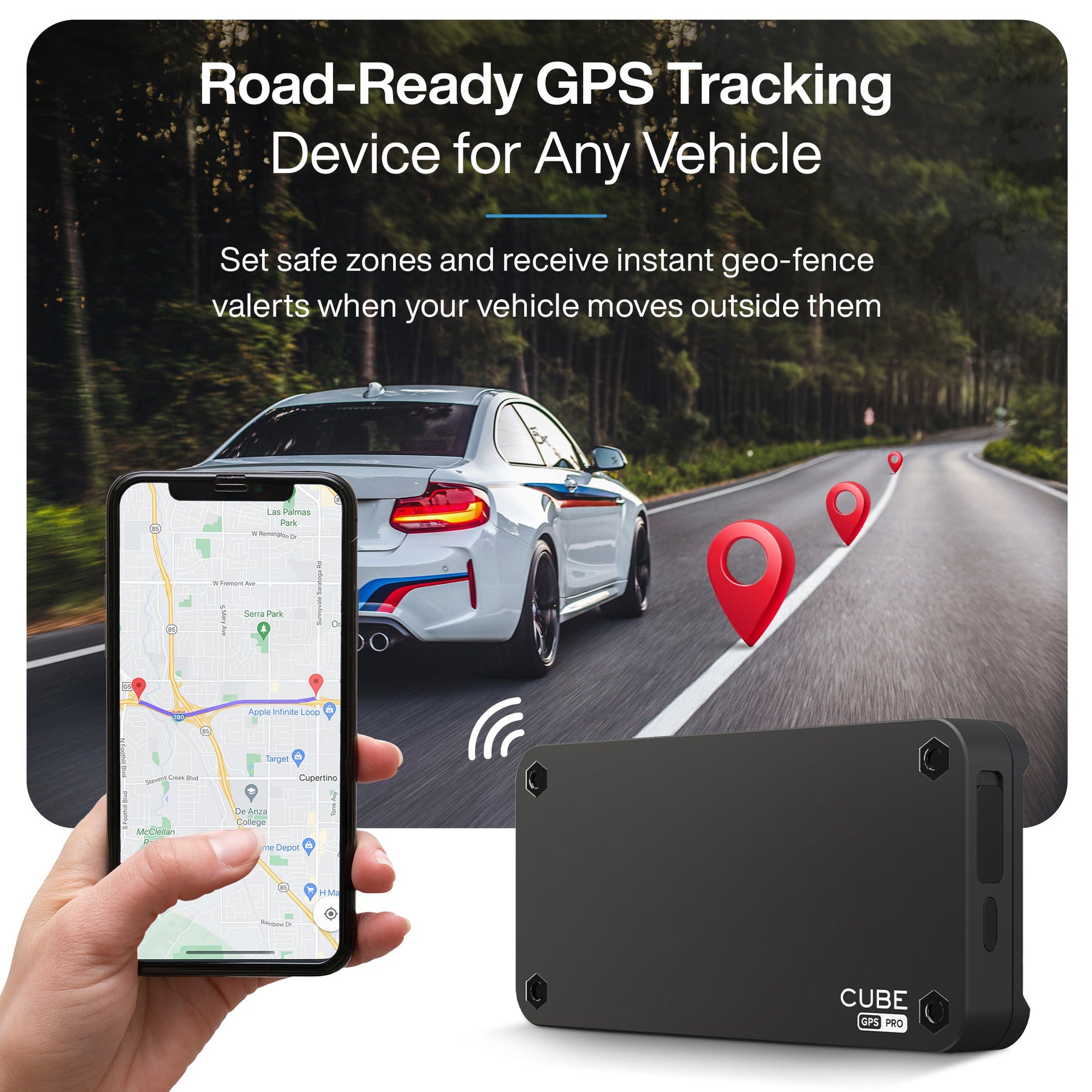 Cube GPS PRO Tracker: Magnetic GPS Tracker | 1 Year Battery Life | 4G ...