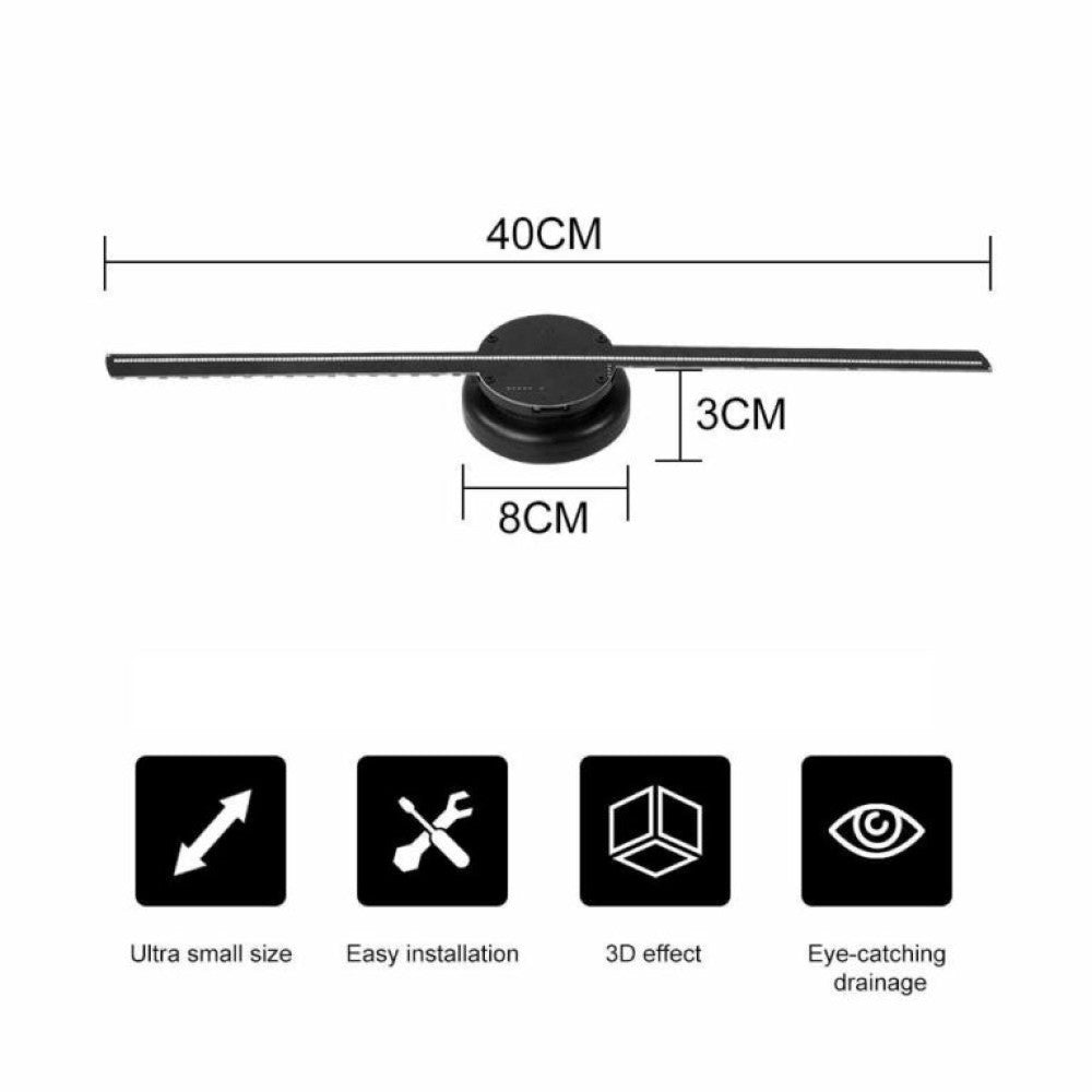 3D Hologram LED Fan With Frame – Brookstone
