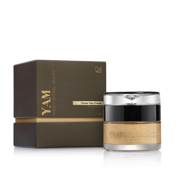 YAM Caviar Day Cream Infused with 24k | Brookstone