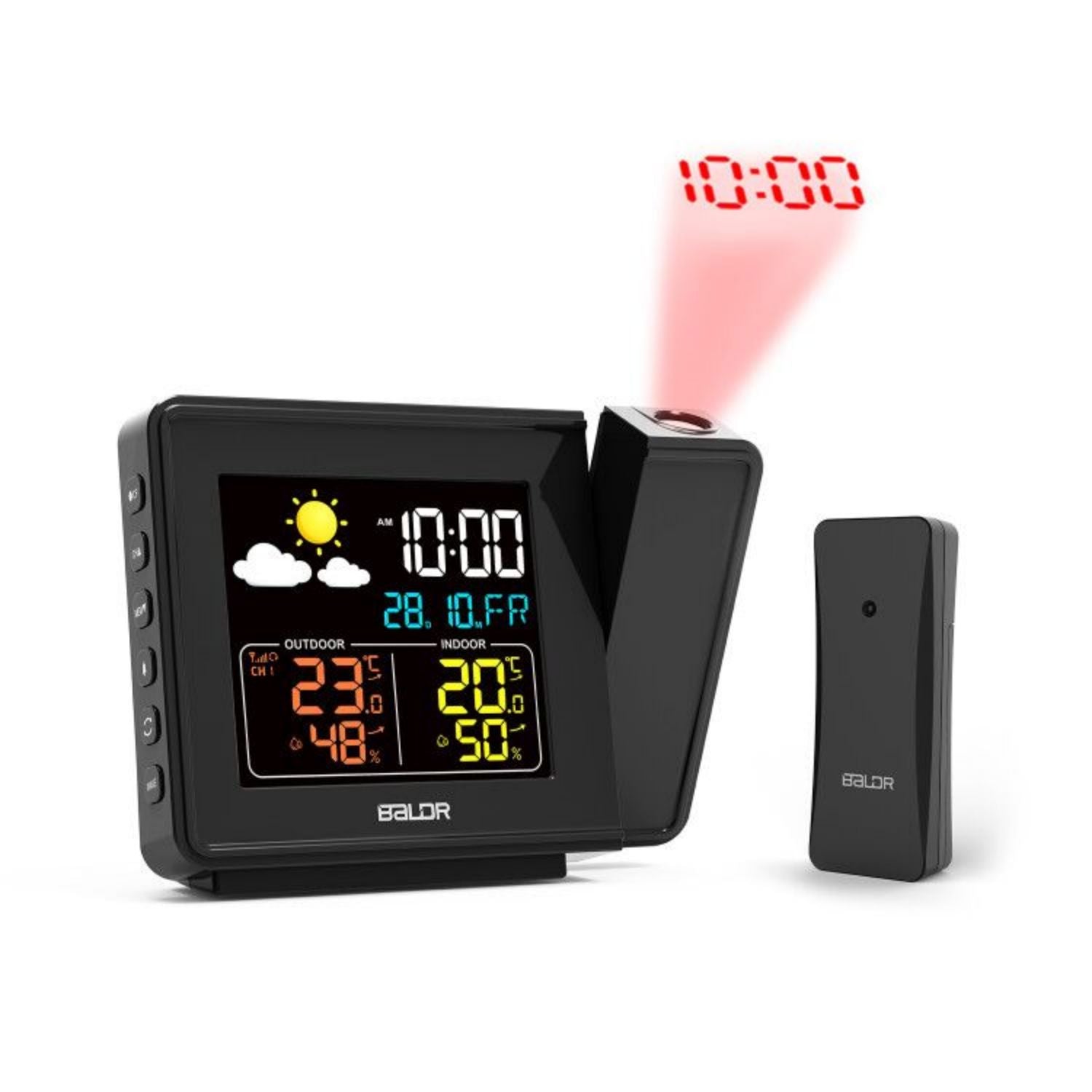 Atomic Alarm Clock with Projection Display – Brookstone