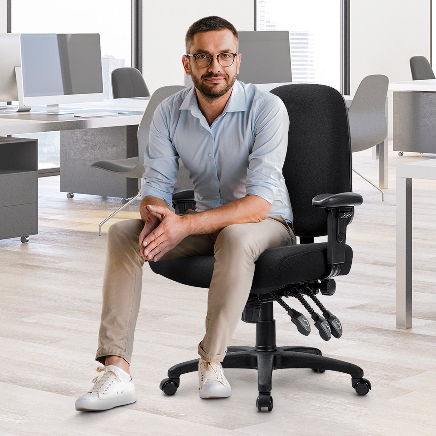 1028B Lux-Ergo Office Chair | Brookstone