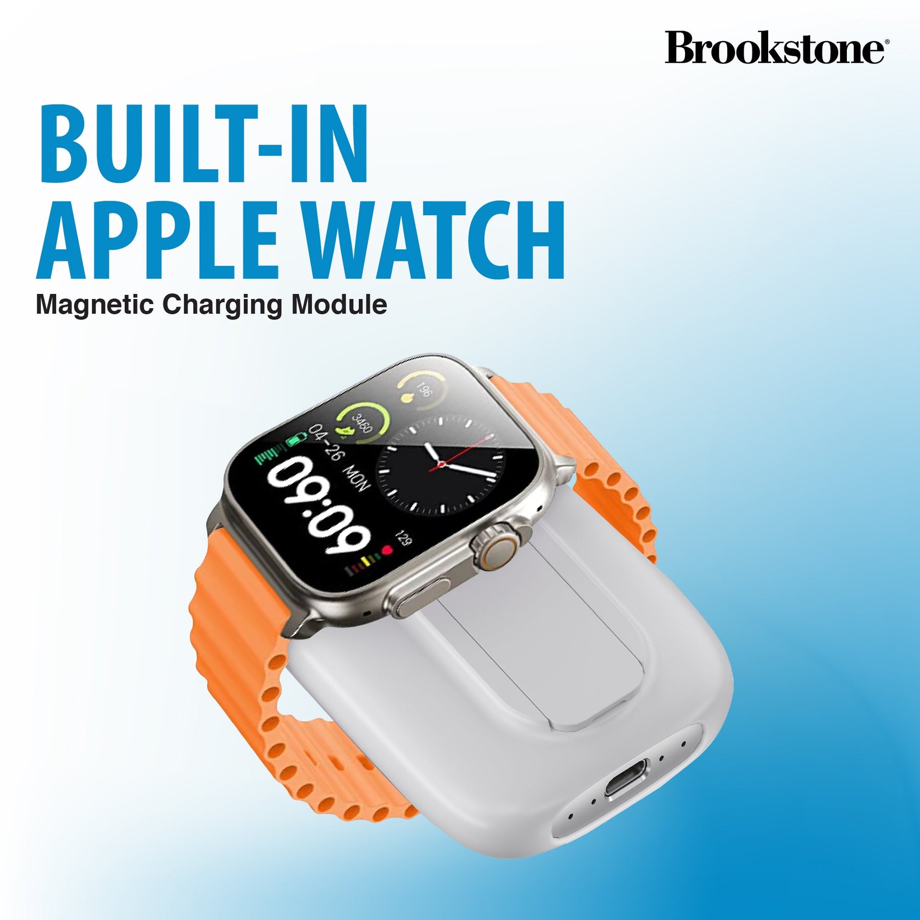 Brookstone 3-in-1 MagSafe Wireless Power Bank with Stand & Apple Watch