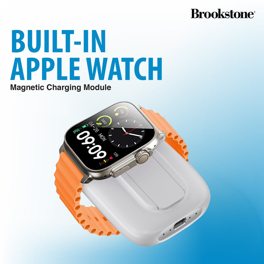 Brookstone 3-in-1 MagSafe Wireless Power Bank with Stand & Apple Watch