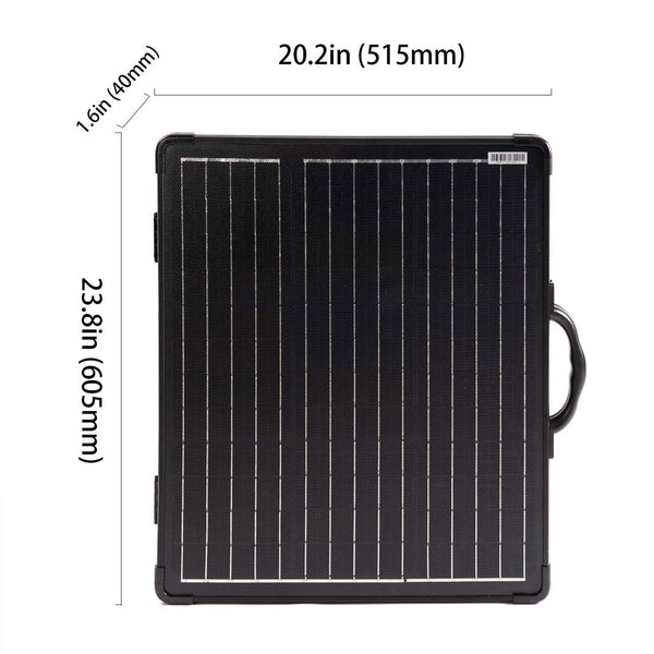 PLK 100W Portable Solar Panel Kit Lightweight Briefcase with 20A Charg ...