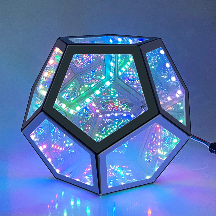 Dodecahedron Infinity Table Lamp | Brookstone