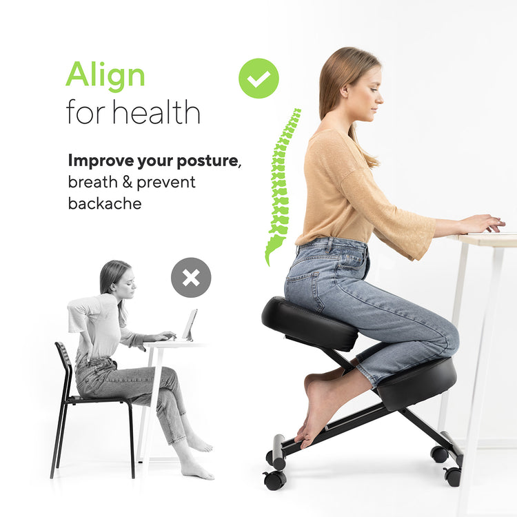 Luxton Home Ergonomic Kneeling Chair with Memory Foam Layer Brookstone